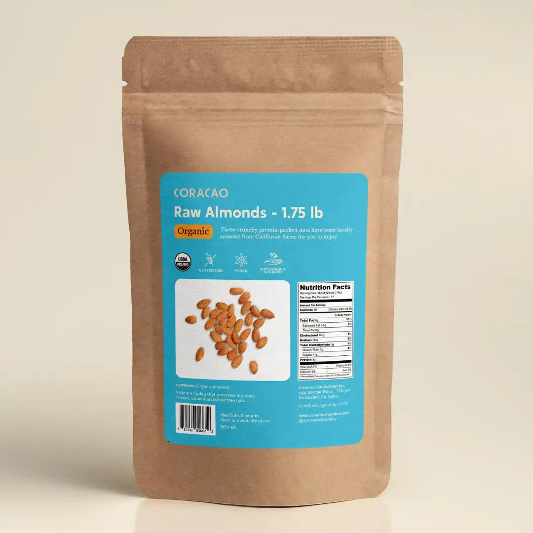 Organic Almonds Vegan Gluten Free Soy Free by Coracao Confections